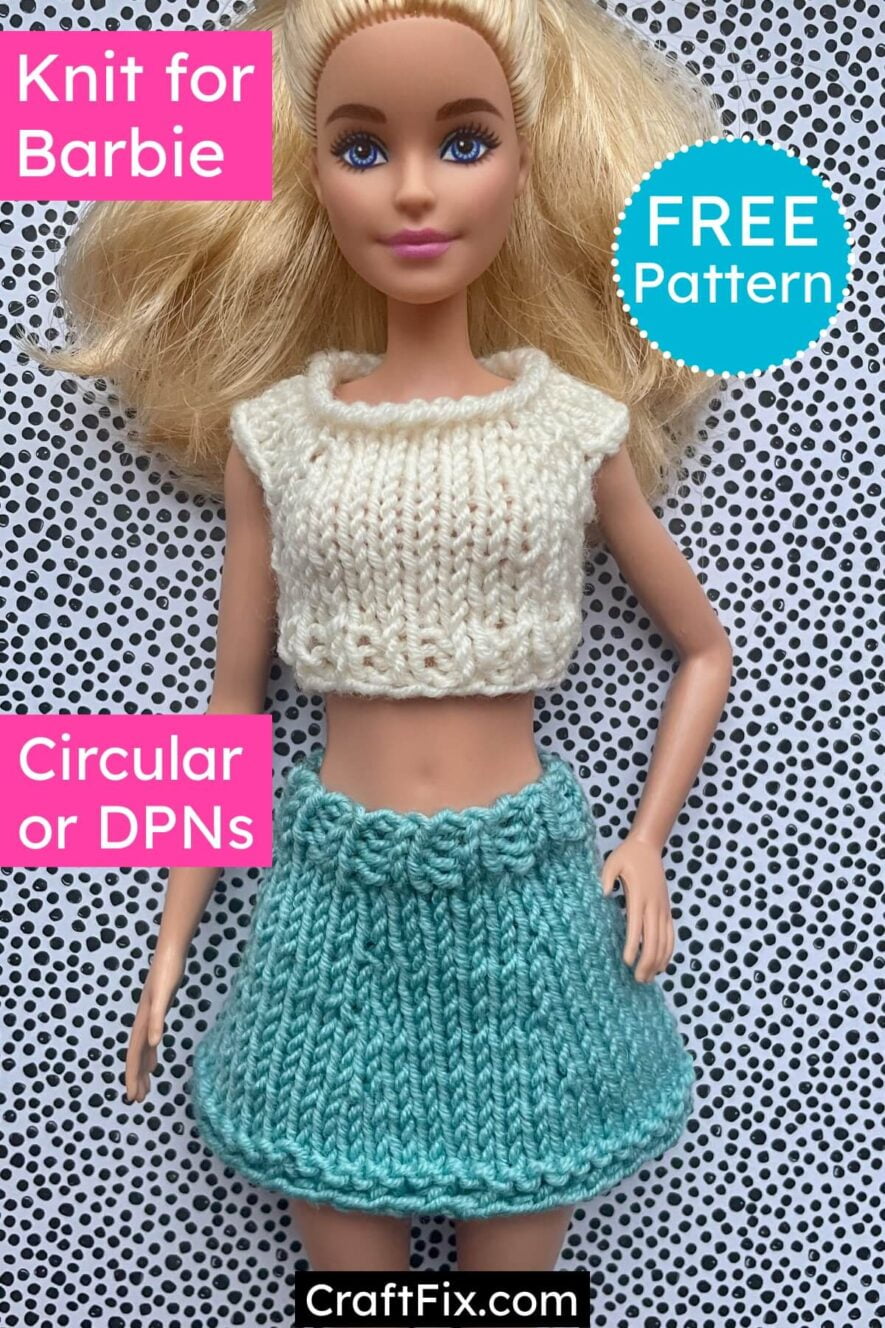 Free Barbie Summer Outfit Circular Knitting Pattern (Knit in the Round ...
