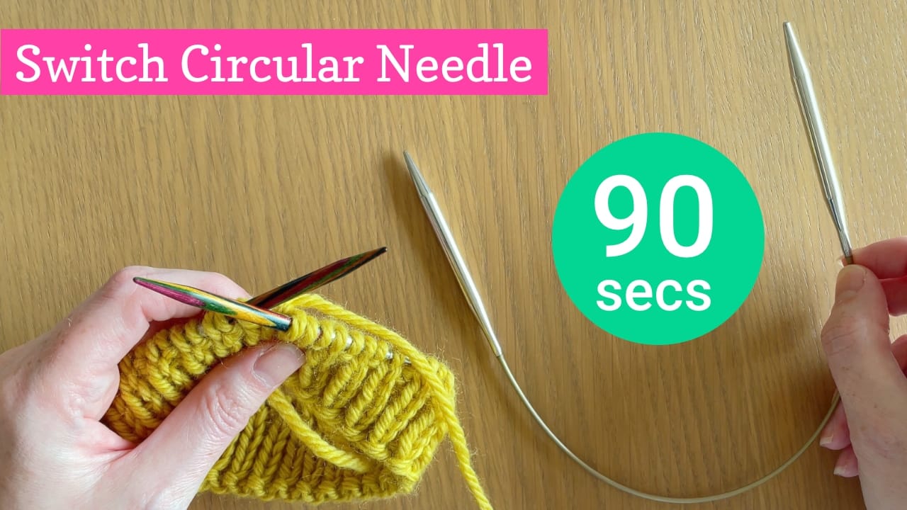 How to Change Circular Needle when Knitting in the Round - Craft Fix