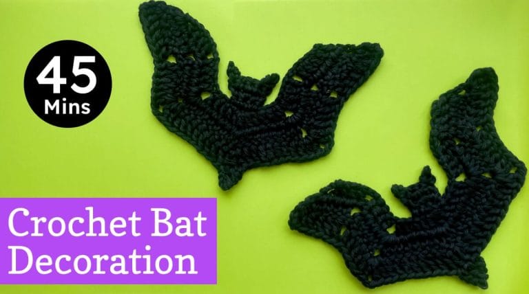 Free bat crochet pattern - Halloween decoration or appliqué - Craft Fix