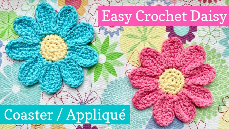 Free Crochet Daisy Coaster Pattern (30 min make) - Craft Fix