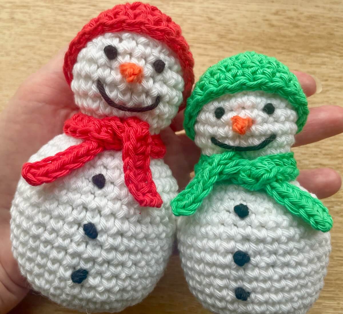 Free Mini Snowman Ornament Crochet Pattern - Craft Fix
