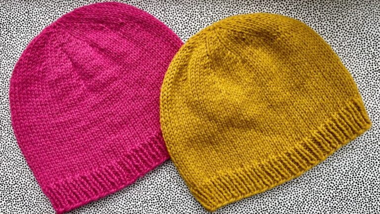 Free Easy Knit Beanie Hat Pattern (8 Sizes) for Circular Needle - Craft Fix