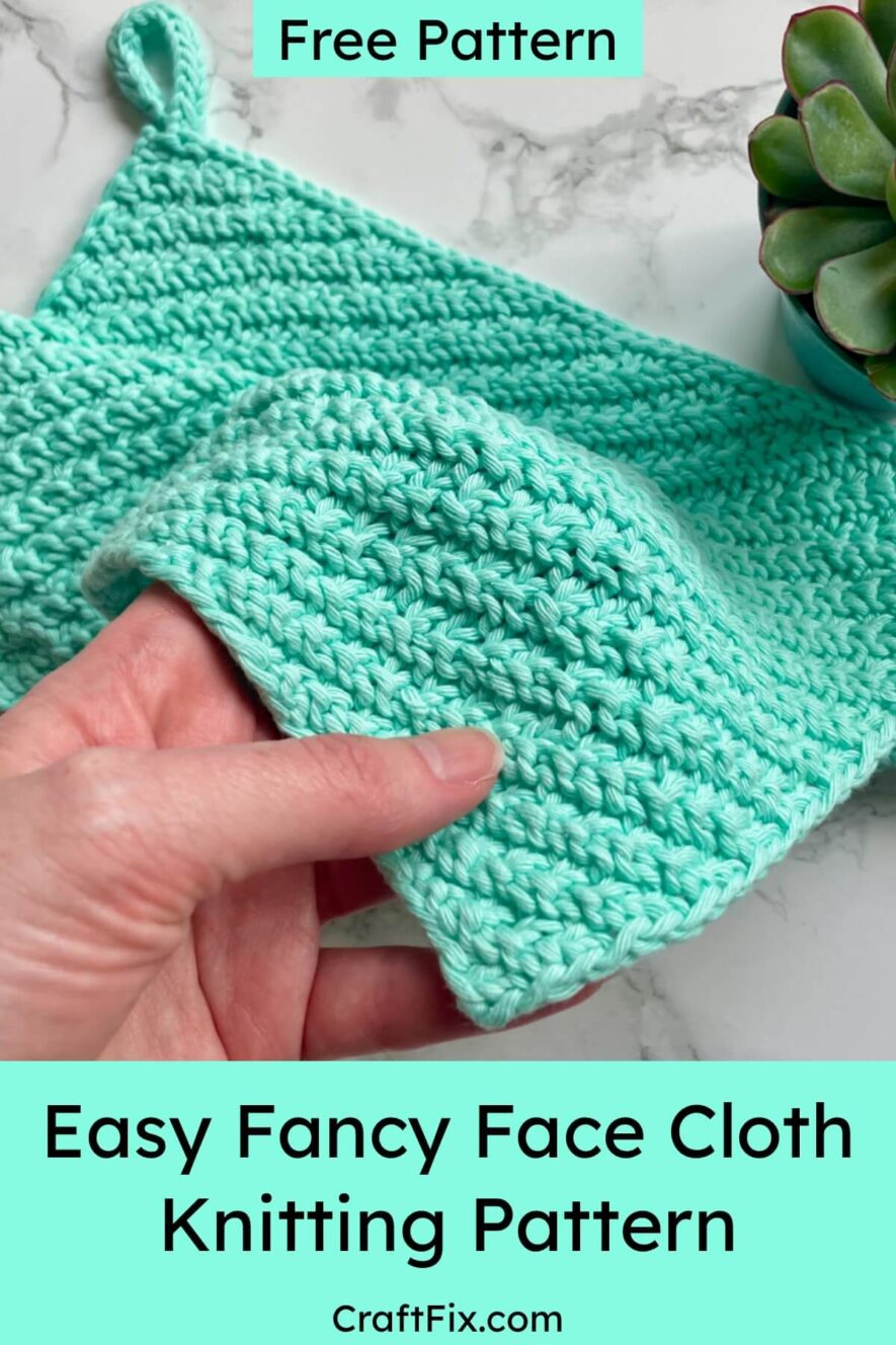 Free Easy Knit Face Cloth, Washcloth or Dishcloth Pattern - Craft Fix