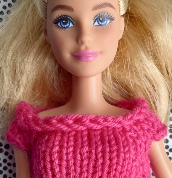 Free Barbie doll dress Knitting Pattern for Circular Needles or DPNs ...