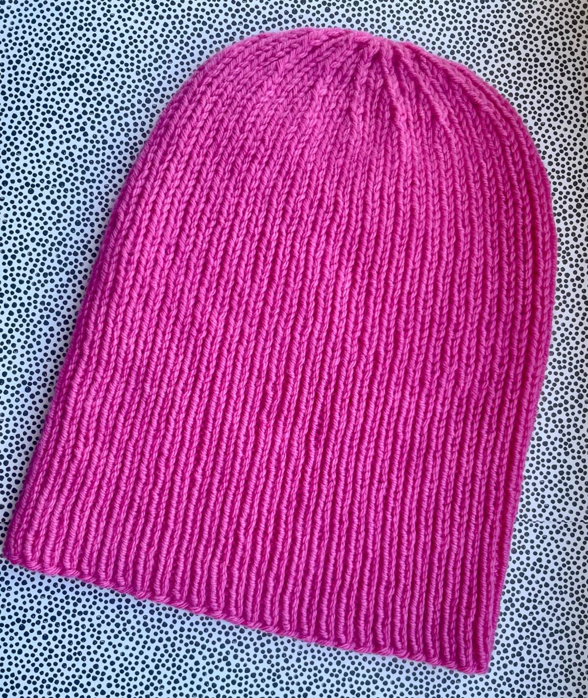 Free Easy Knit Ribbed Hat Pattern for Straight Needles - Craft Fix