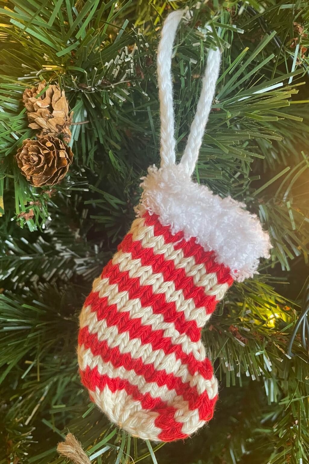 Easy Knitted Mini Christmas Stocking (Free Pattern) - Craft Fix