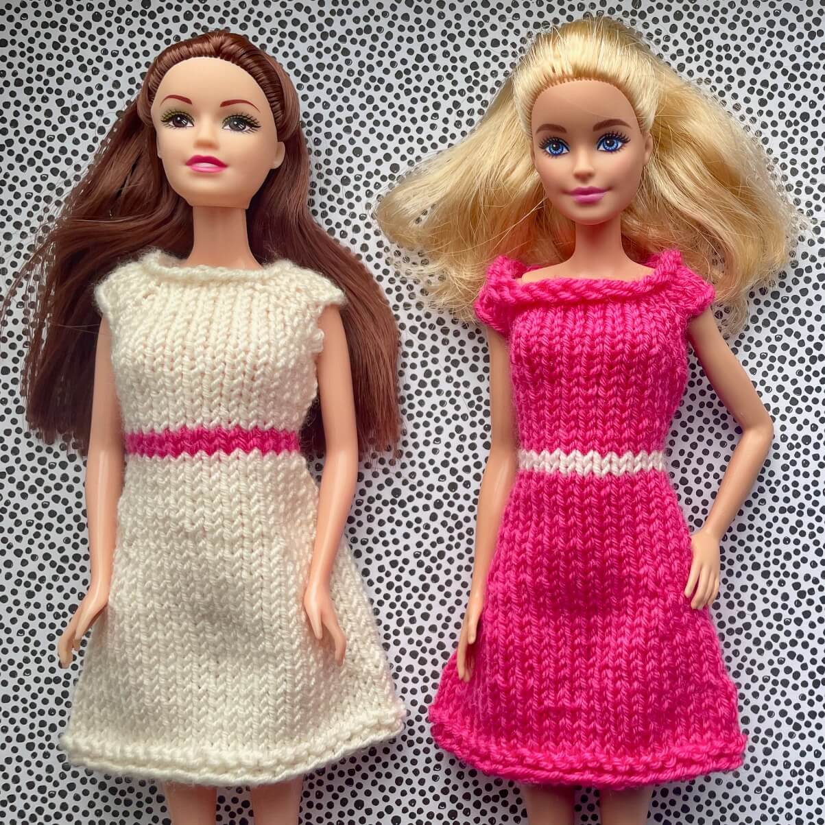 Free Barbie doll dress Knitting Pattern for Straight Needles - Craft Fix