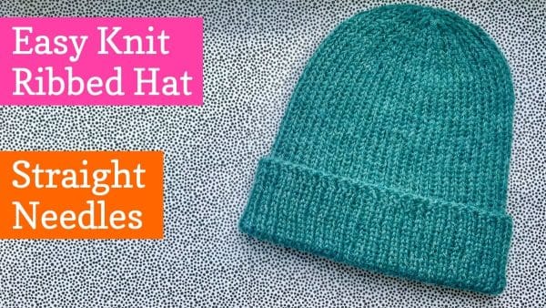 Free Easy Knit Ribbed Hat Pattern for Straight Needles - Craft Fix