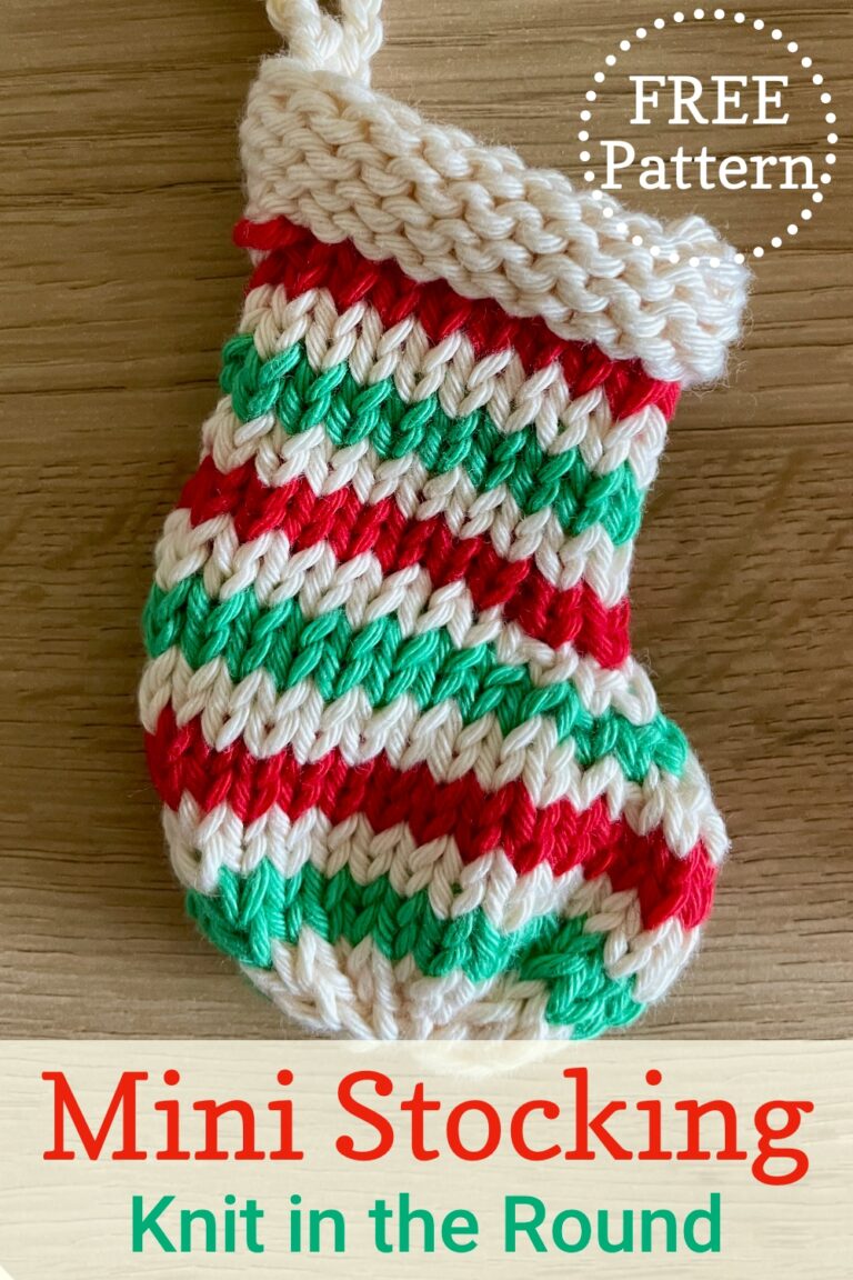 Easy Knitted Mini Christmas Stocking (Free Pattern) - Craft Fix